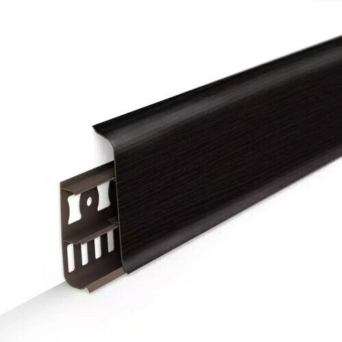 Пластиковый плинтус Идеал Деконика 100 мм Венге тёмный 303