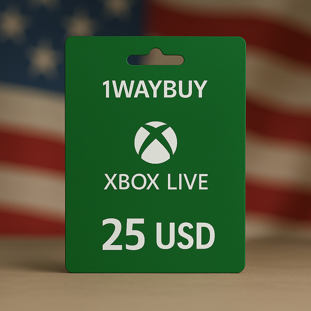 Подарочная карта XBOX Live 25 USD/долларов США/$ для США, Гифт код и пополнение счета онлайн Microsoft Store