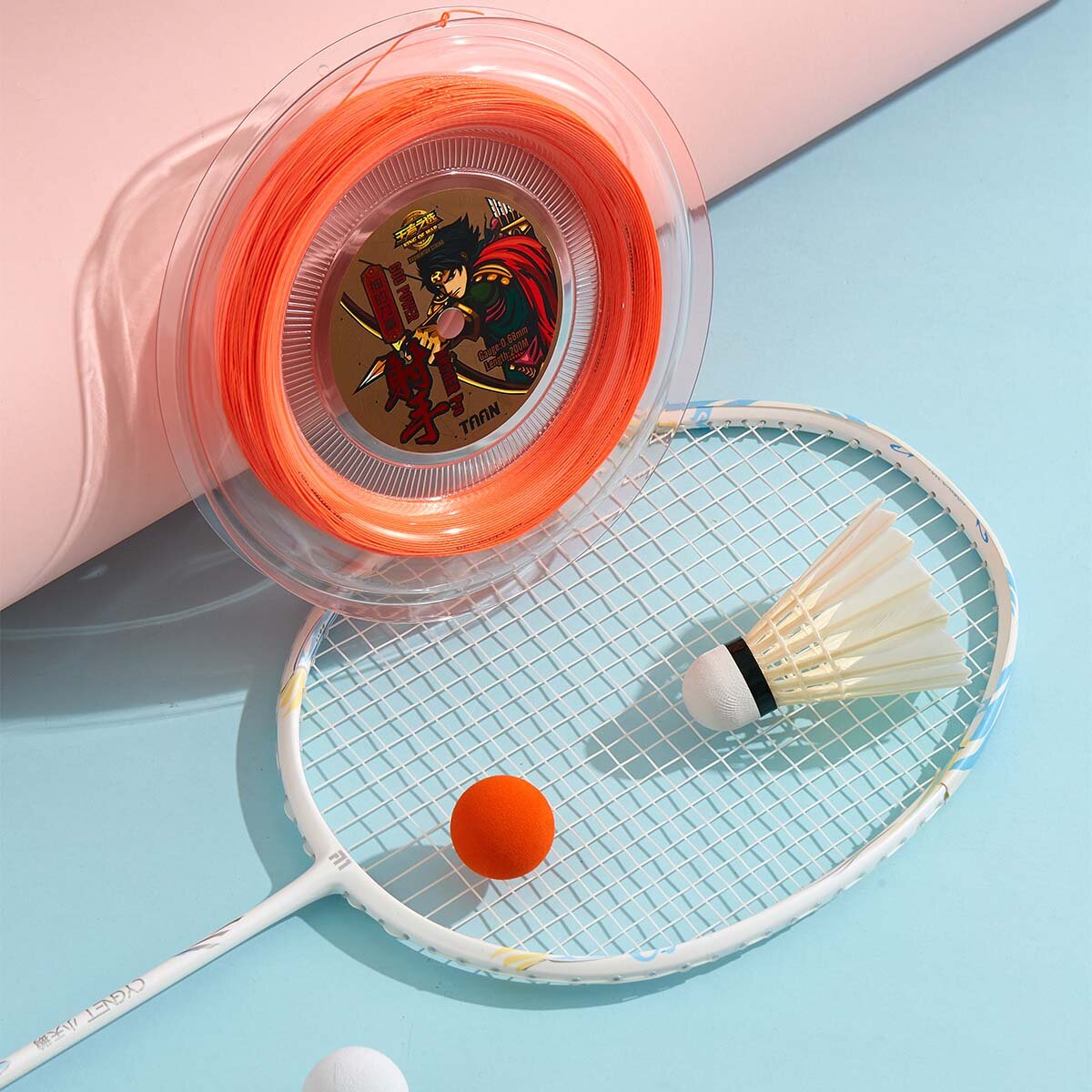 Струна TAAN ARCHER Pro, для бадминтона, ORANGE, длина 200 м, 1шт