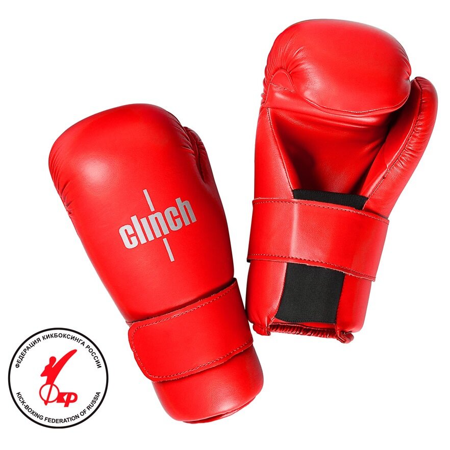 Перчатки полуконтакт Clinch Semi Contact Kick - красные, M