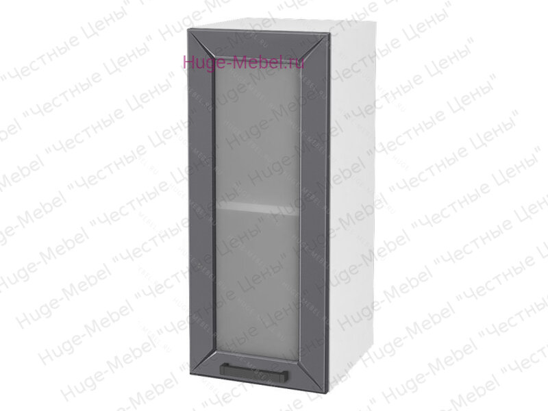 Кухонный шкаф верхний со стеклом 300 Альфа (вулкан)