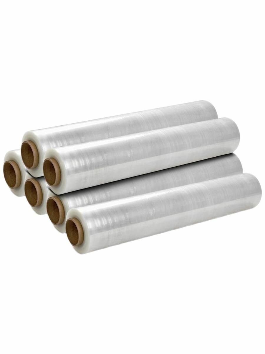 Стрейч пленка 500 мм, 6 штук, толщина 20 мкм, вес 1,8 кг, Волга Полимер