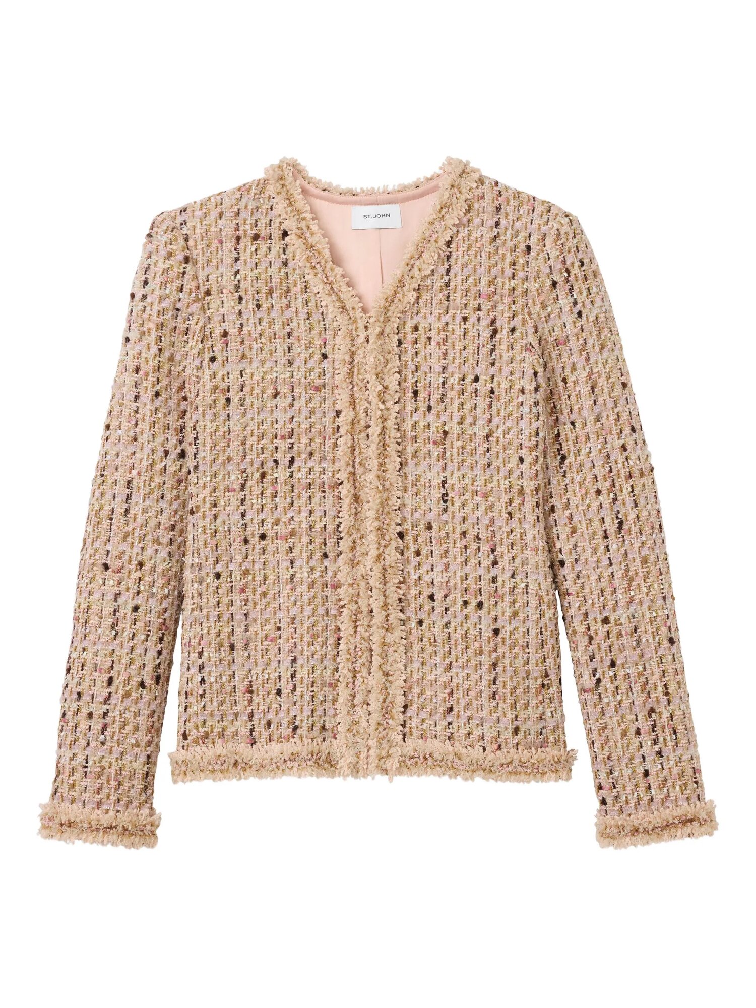 Пиджак Твидовый жакет с бахромой