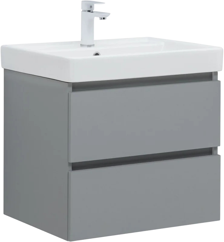 Тумба с раковиной Aquanet Вега 2.0 60, подвесная, мисти грин