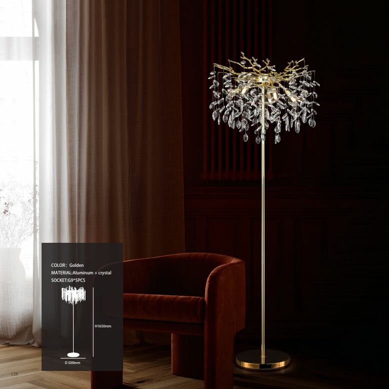 Хрустальная люстра ветки