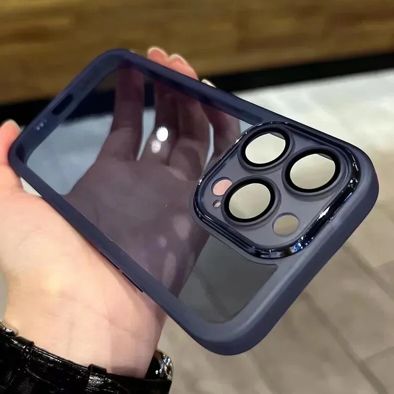 Синий противоударный чехол для iPhone 16 Pro Max