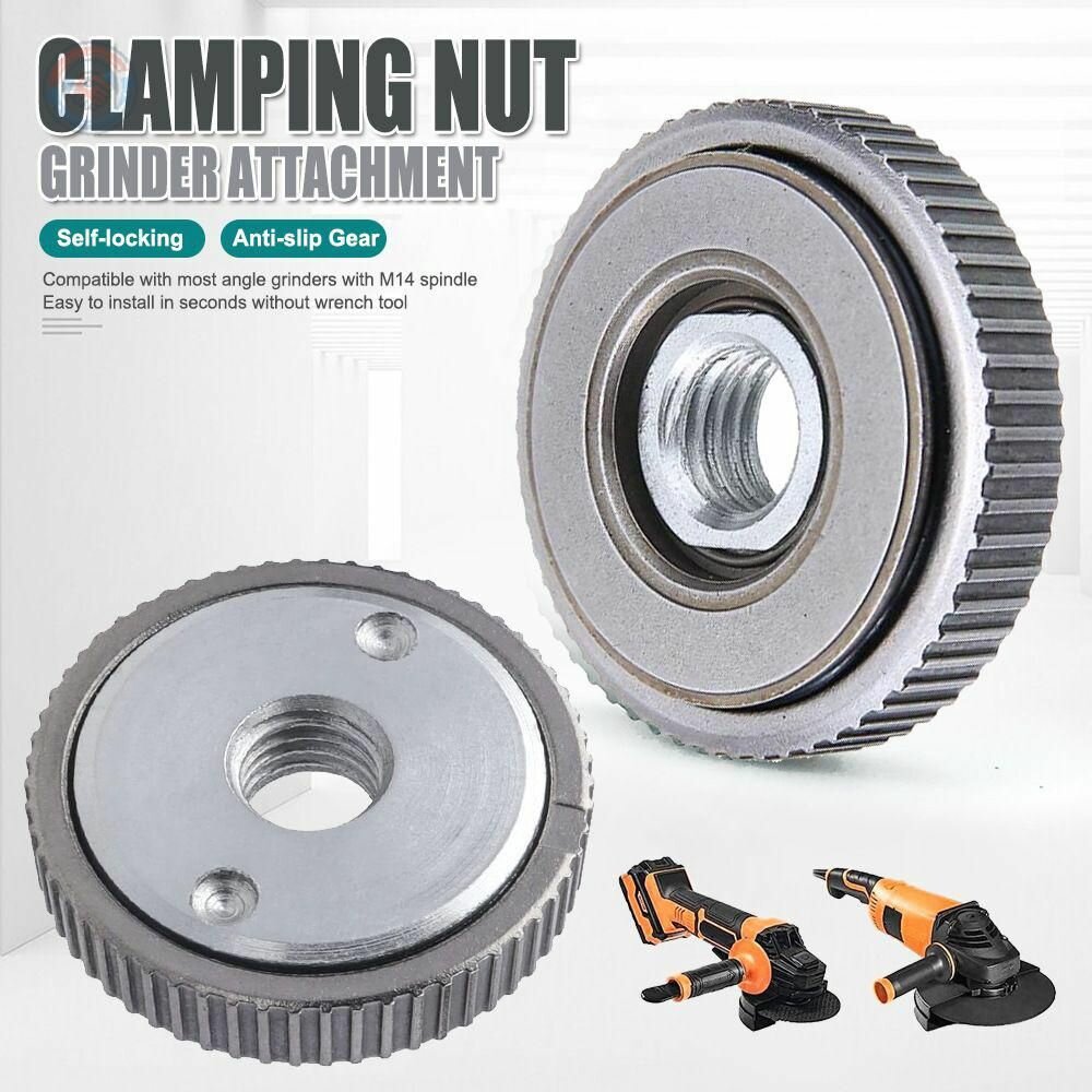 Быстрозажимная гайка M14 для УШМ SDS clic - надежная фиксация дисков, экономия времени при смене насадок, прочный аксессуар для строительных и ремонтных работ