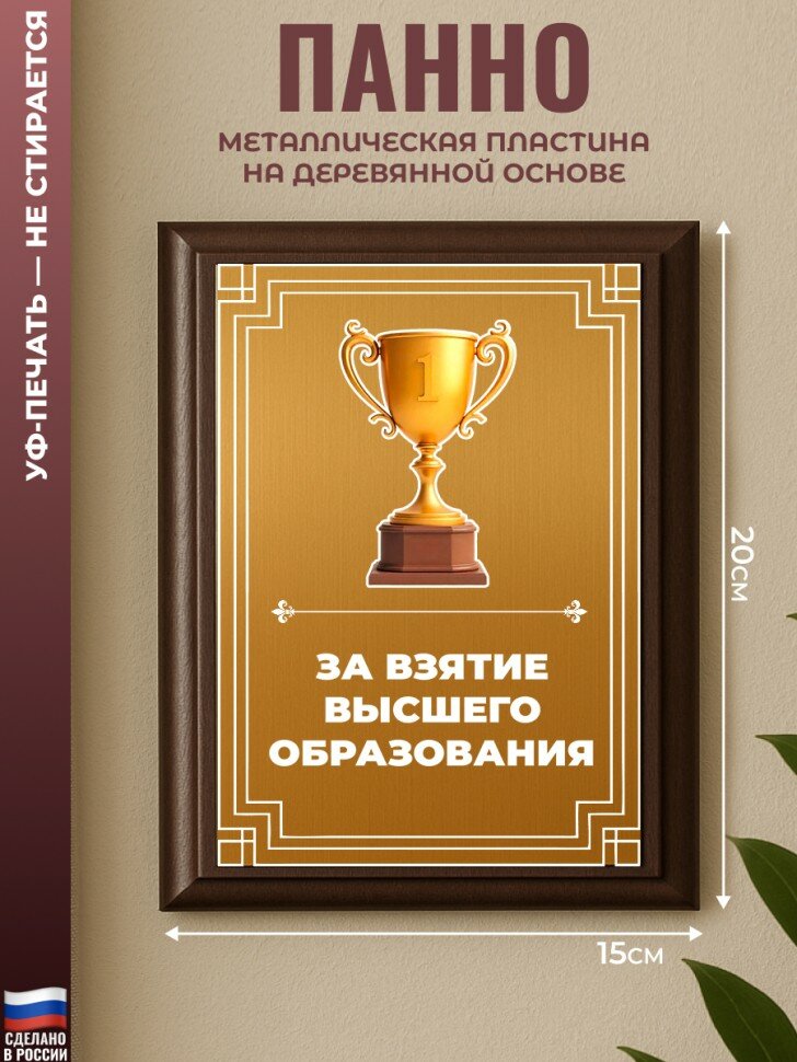 Настенный диплом "За взятие высшего образования"