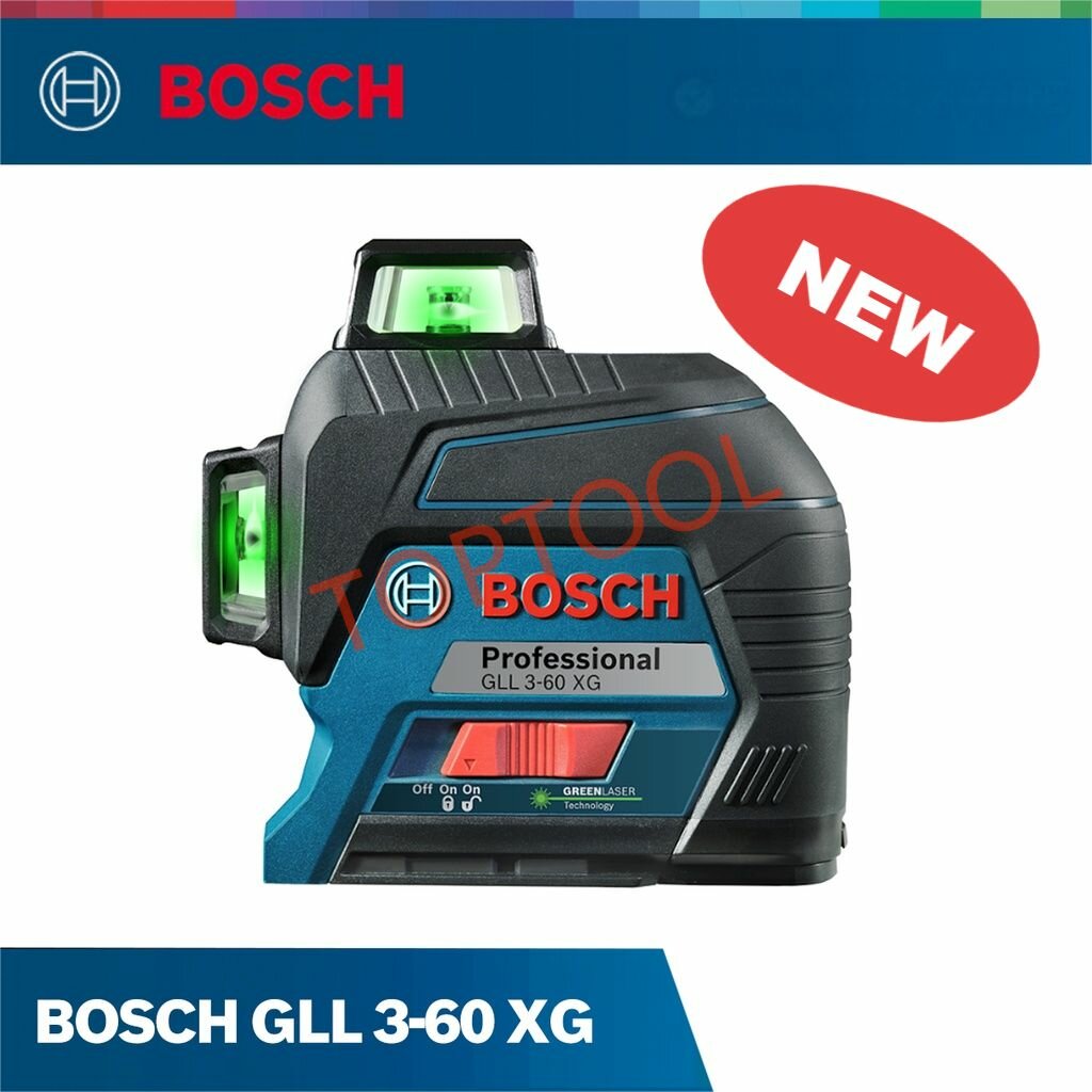 Лазерный уровень , GLL3-60XG, 12 линий, зеленый луч, 30М, 0.3мм/м