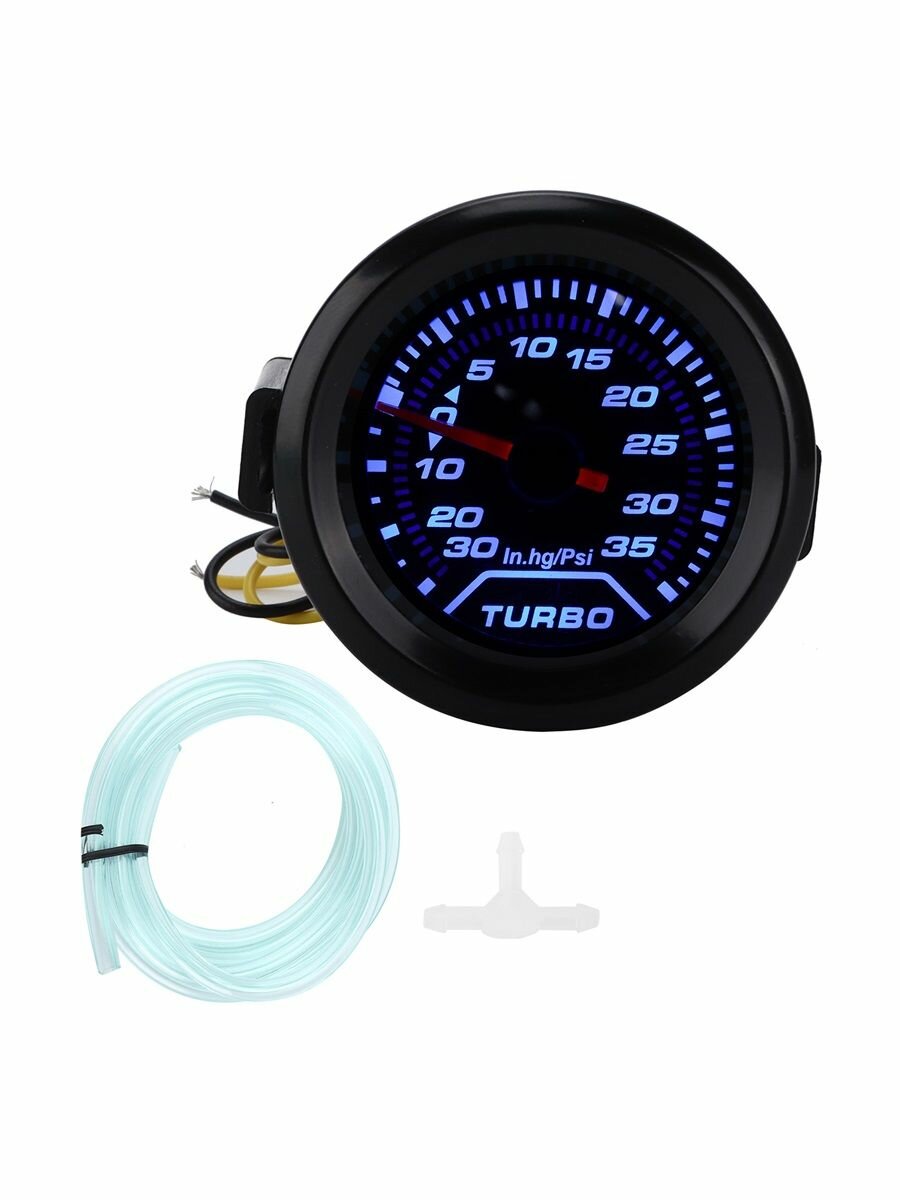 52 мм 2 дюйма цифровой манометр турбонаддува 35PSI с сине-красным светодиодным дисплеем, универсальный манометр модификации 12 В для удобного мониторинга