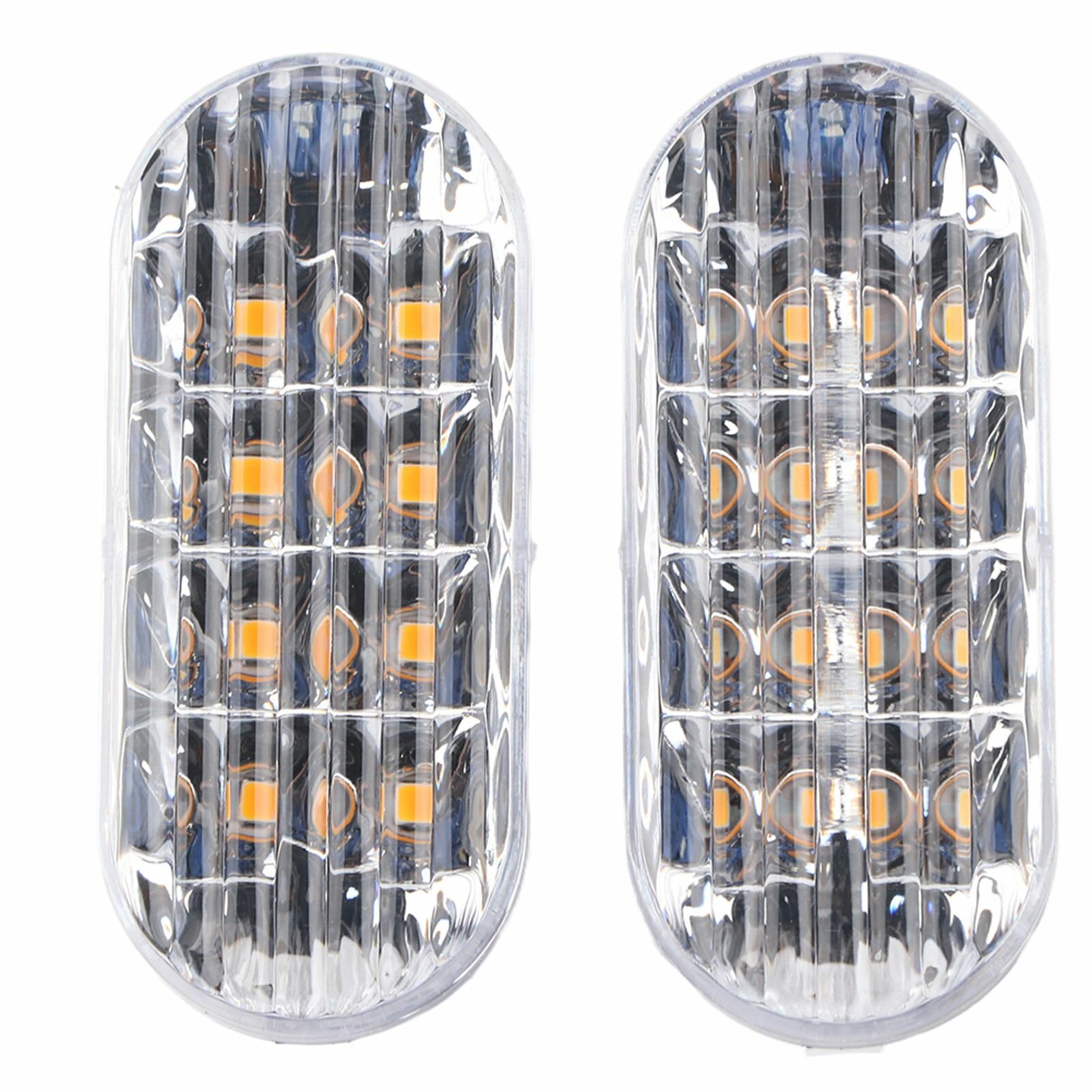 Пара янтарных светодиодных боковых габаритных огней для VW Bora MK4/B5 с прозрачной линзой