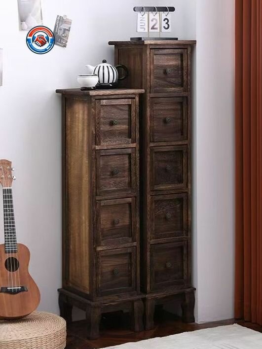 Комод Timeless Charm с множеством вместительных ящиков, винтажный эффект состаривания, универсальный органайзер для спальни, прихожей или гостиной, классический деревенский стиль