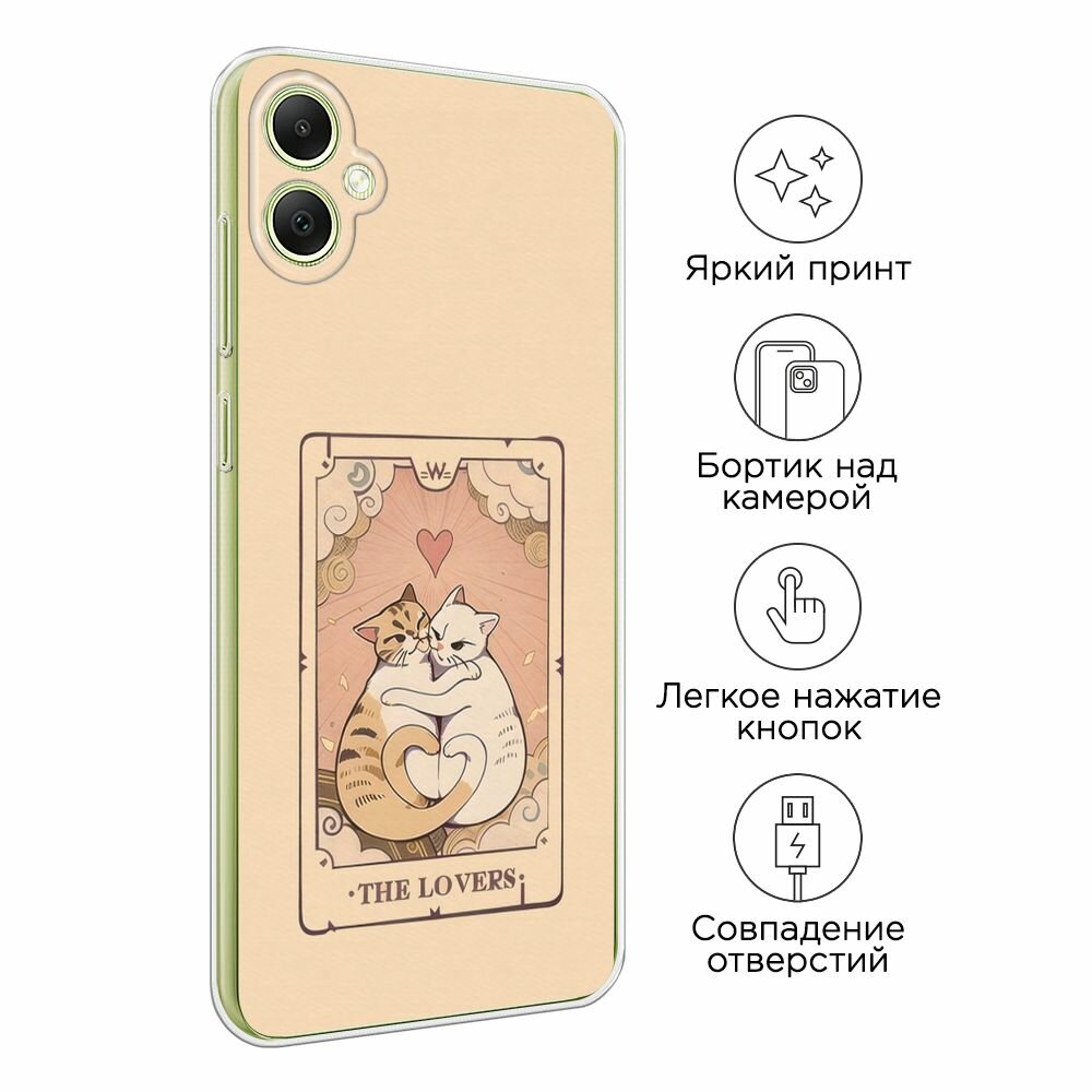 Чехол на Samsung Galaxy A05 / Самсунг Галакси A05 с принтом "The lovers cats 1 - 14 февраля" — фото 1