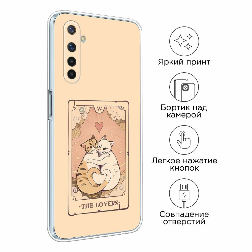 Чехол на Realme 6 / Реалми 6 с принтом "The lovers cats 1 - 14 февраля" — фото 1
