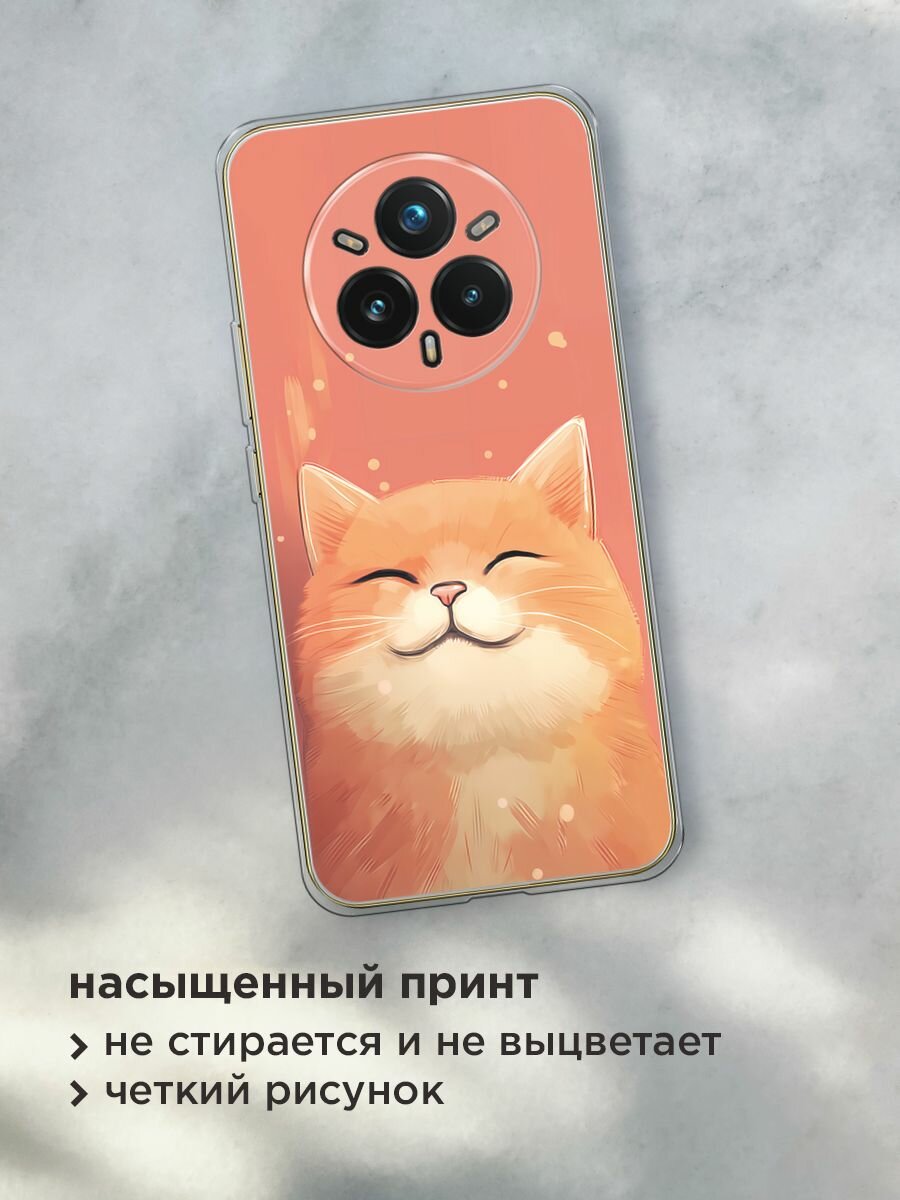 Чехол на Realme 14 Pro+ / Реалми 14 Про+ с принтом "Довольный рыжий котик" — фото 1