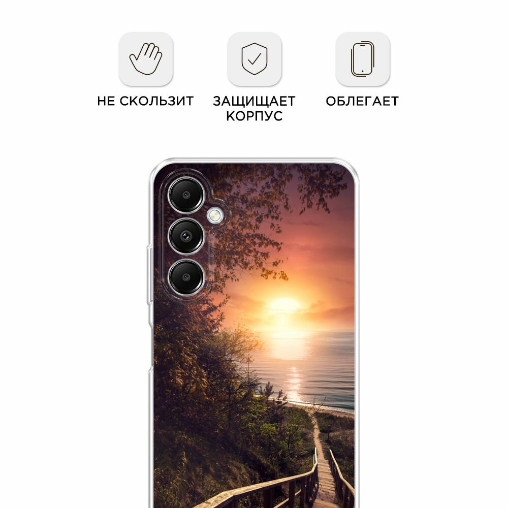 Чехол на Samsung Galaxy A05s / Самсунг Галакси A05s с принтом "Мост у воды" — фото 1