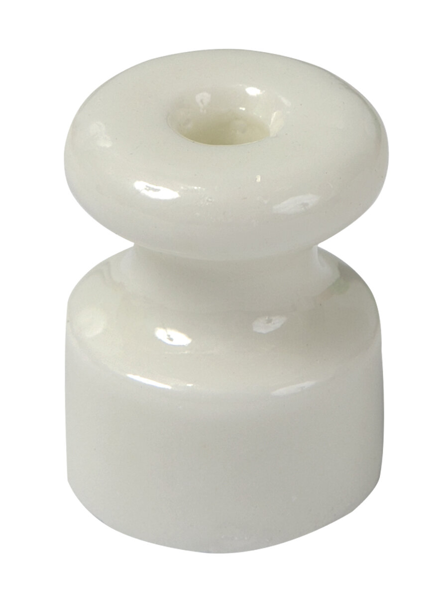 Керамический изолятор для ретро проводки, белый, комплект 10 шт.