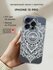 Чехол на Apple iPhone 15 Pro / Айфон 15 Про с принтом "Солнечный узор", прозрачн...