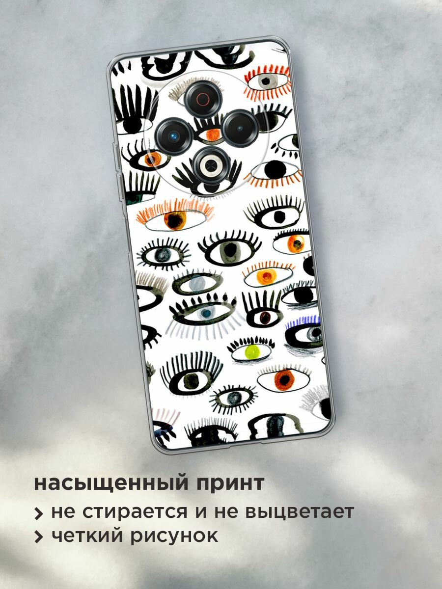 Чехол на Tecno Spark 30 / Текно Спарк 30 с принтом "Глаза акварель" — фото 1