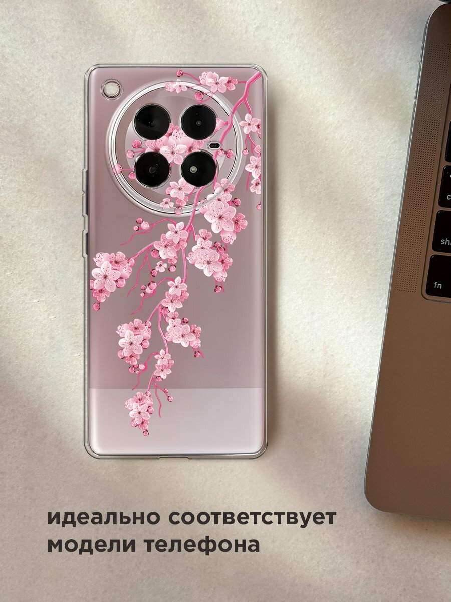Чехол на Infinix Zero 40 4G / Инфиникс Зеро 40 4G с принтом "Ветка сакуры 2" — фото 1