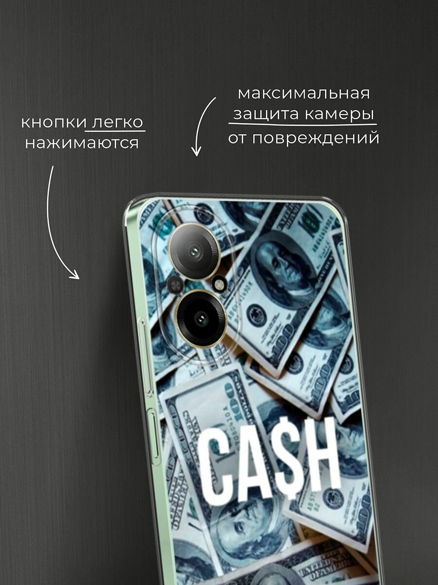 Силиконовый чехол на Realme C67 4G / Реалми C67 4G с принтом "Cash" — фото 1