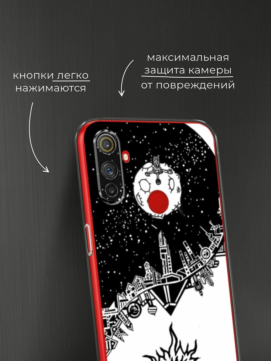 Чехол на Realme C3 / Реалми C3 с принтом "Инь янь геометрия" — фото 1