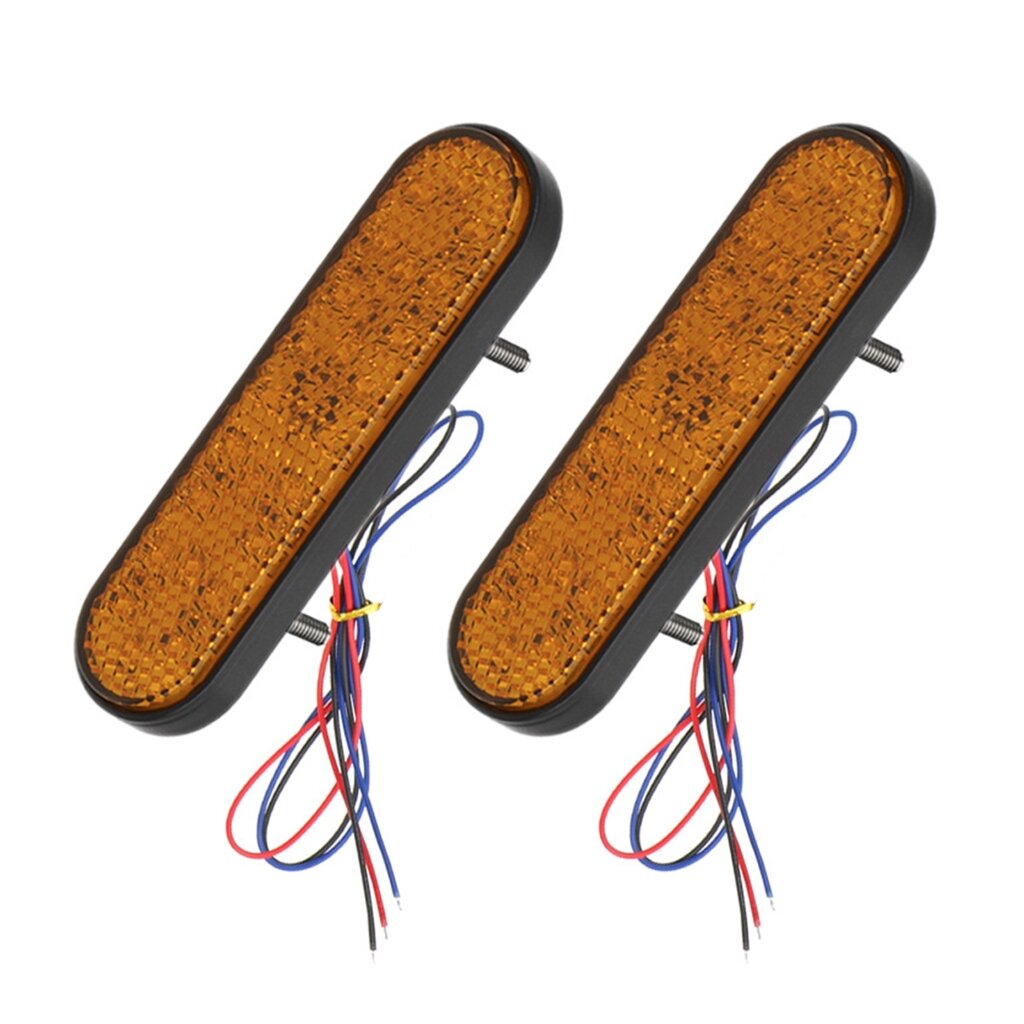 Габаритные огни прицепа 12-24 В, 24 светодиода, Боковой габаритный фонарь стоп-сигнала поворота с отражателем