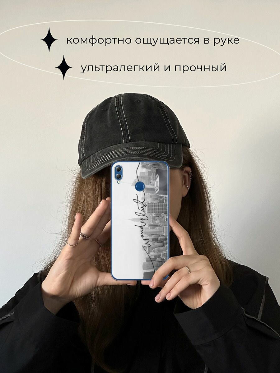 Силиконовый чехол на Honor 8X / Хонор 8Х с принтом "Черно город" — фото 1