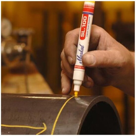 Маркер Markal промышленный перманентный на основе жидк. краски SL100 белый