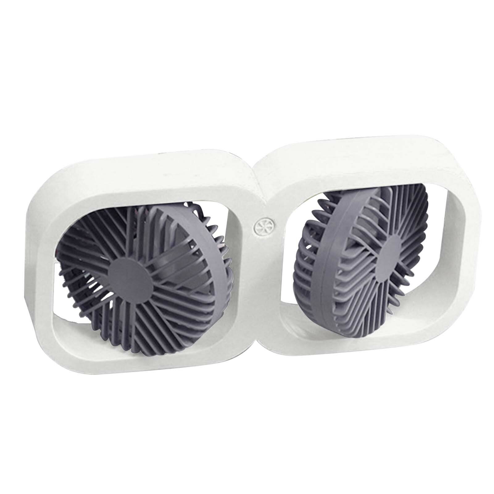 Вентилятор с двойной головкой вентилятор на 2 Скорость регулировка USB Охлаждающий вентилятор с батареей для офисной спальни общежития в классе летний подарок молоко сахар белый