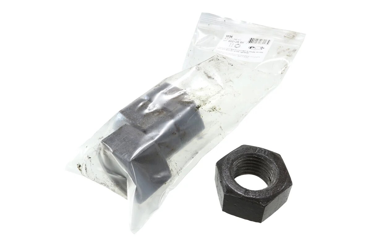 БК Гайка крепежная техника шестигранная черная ГОСТ 5915-70 М36 4 шт 600126