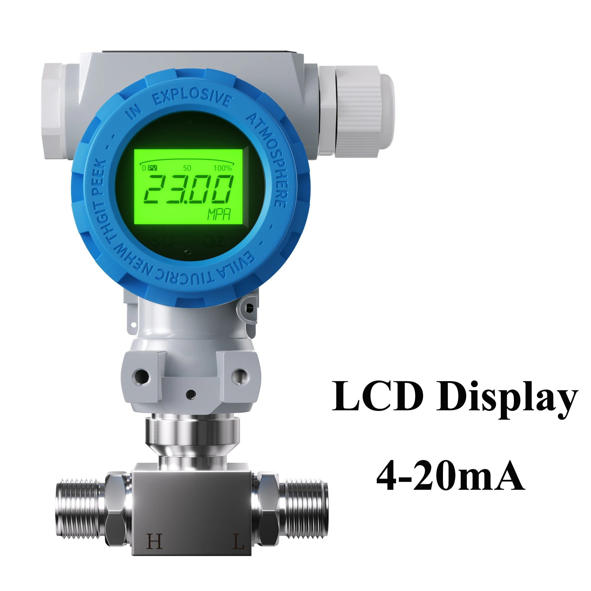 Датчик перепада давления Vadias 0-50/100/500 Pa 0-1.0Mpa, LCD 4-20mA