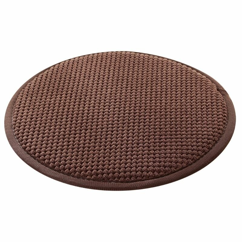 Утолщенная нескользящая подушка для стула круглая подушка-коричневый-45 см