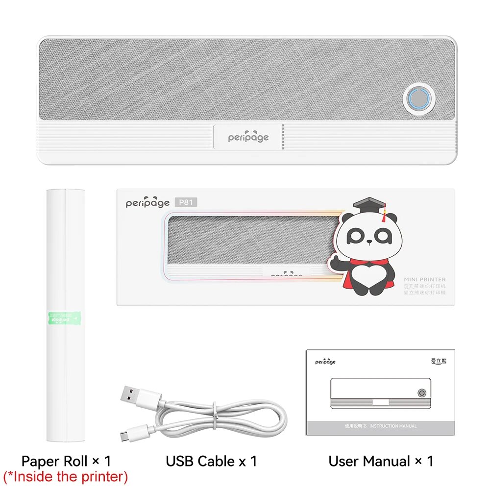 Портативный принтер PeriPage A4, Printer Standard Set