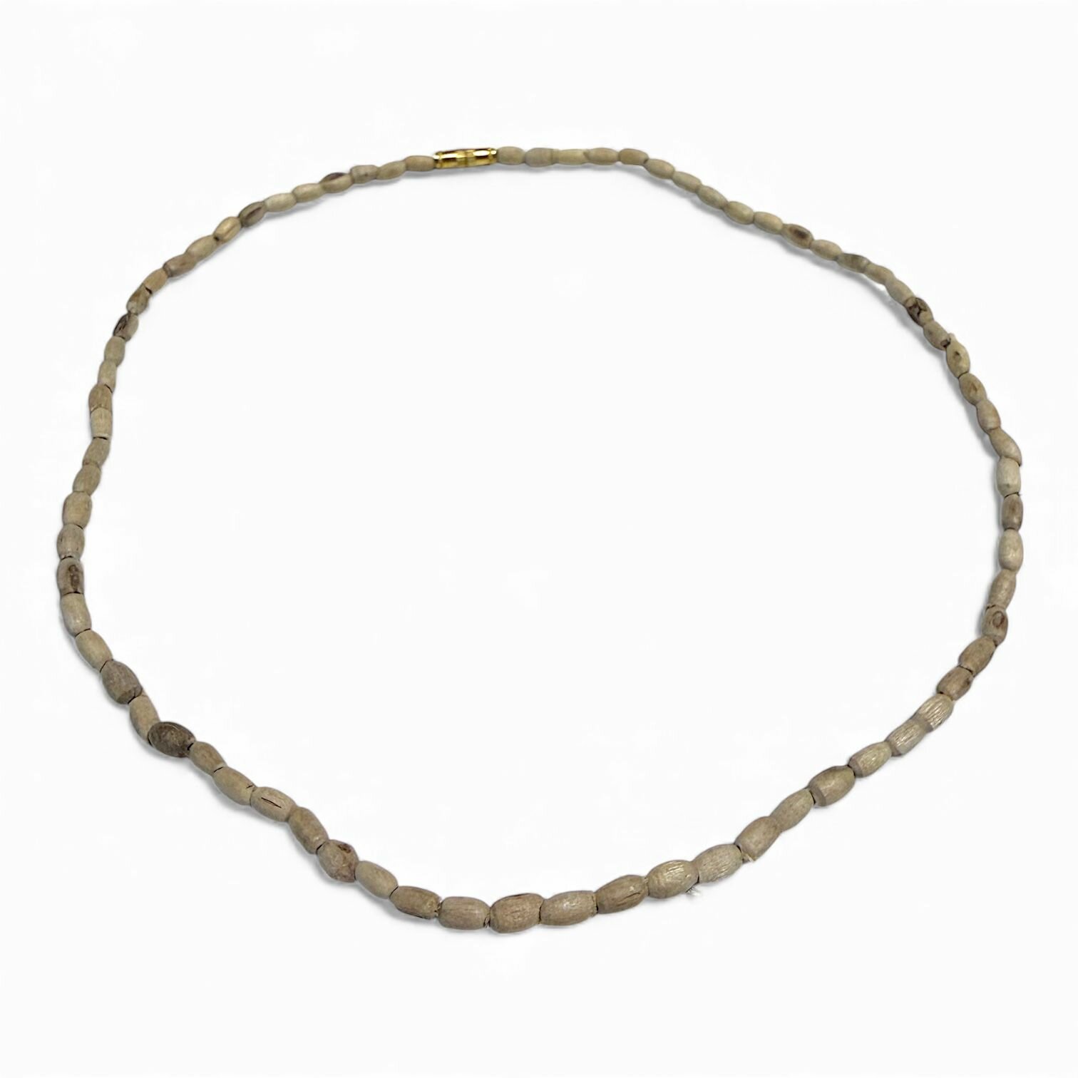 Кантхималы однорядные из дерева туласи с овальными бусинами (длина нити 44 см.), 1 шт.