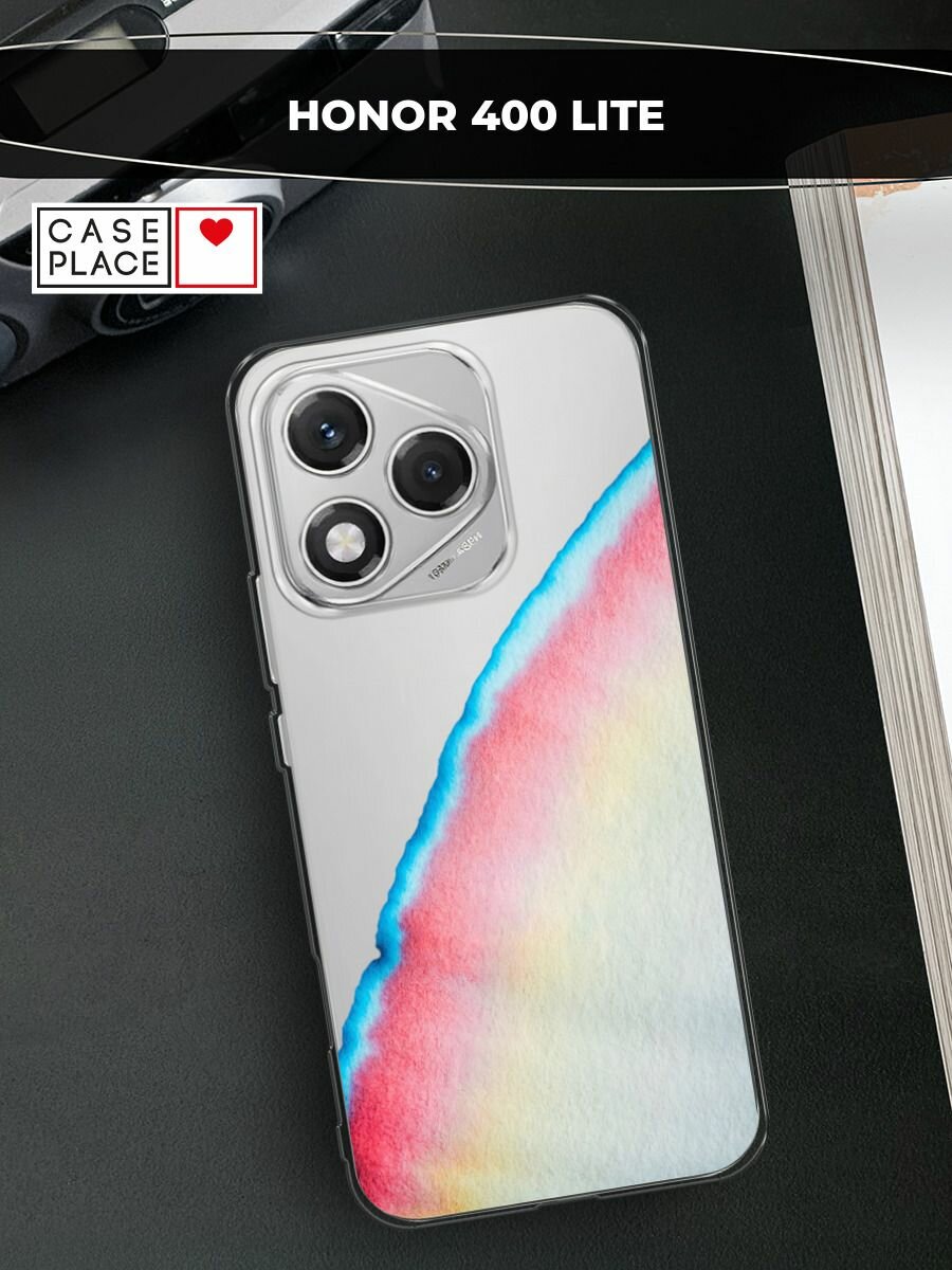Чехол на Honor 400 Lite / Хонор 400 Лайт с принтом Слияние красок, прозрачный
