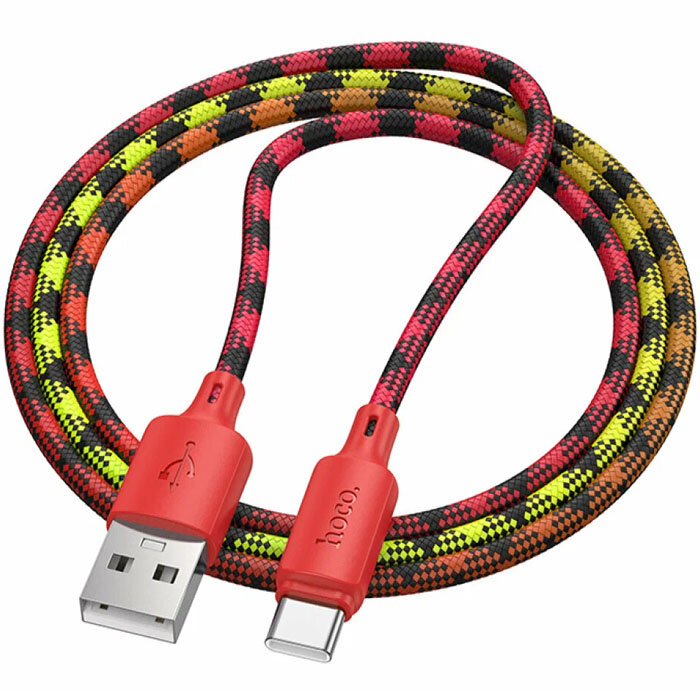 Кабель USB-Cm/Am Hoco X116 Gradient Red 3А - 1м красный