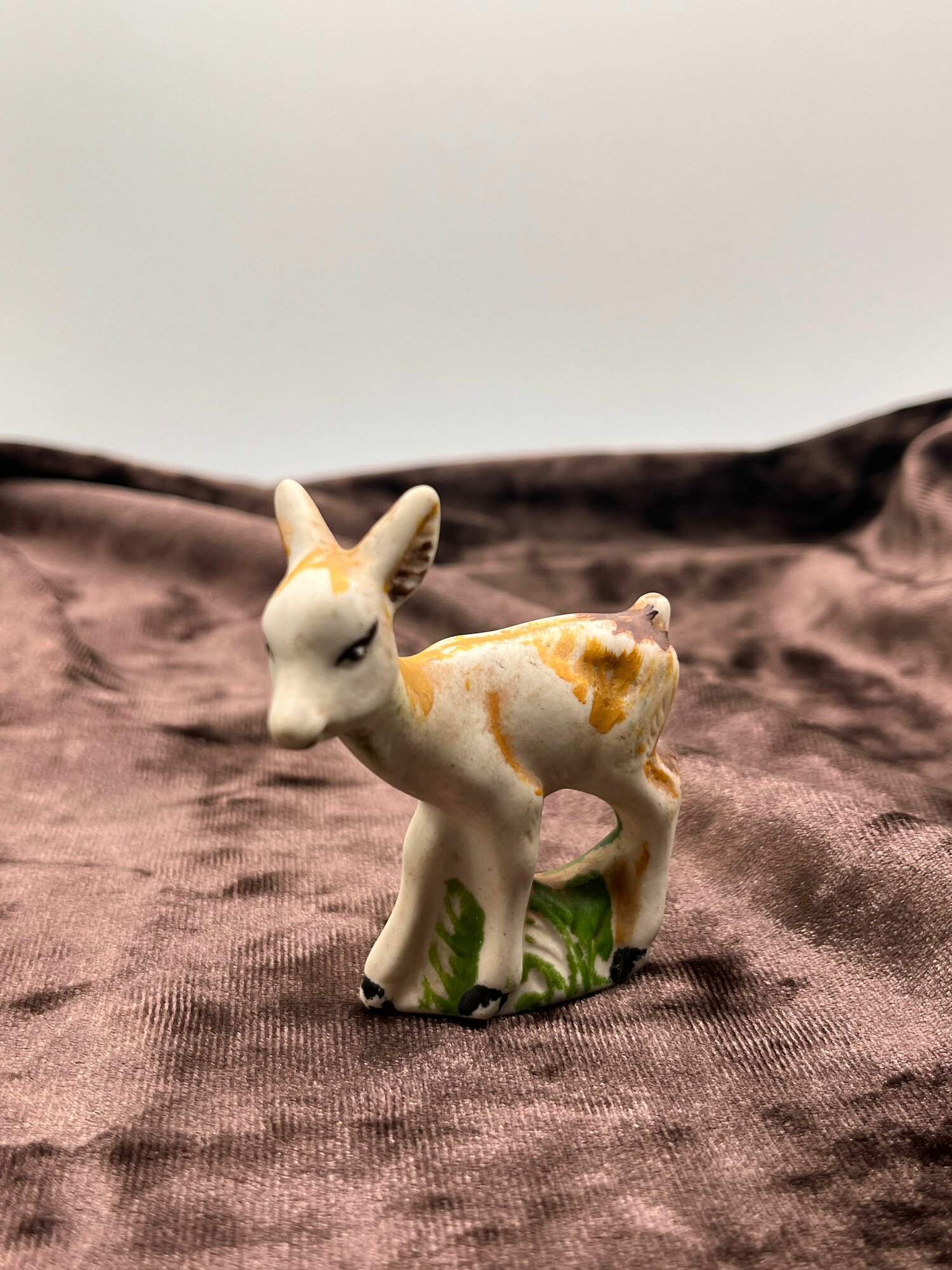 Советская статуэтка Оленёнок, старая Гжель. Сделано в СССР