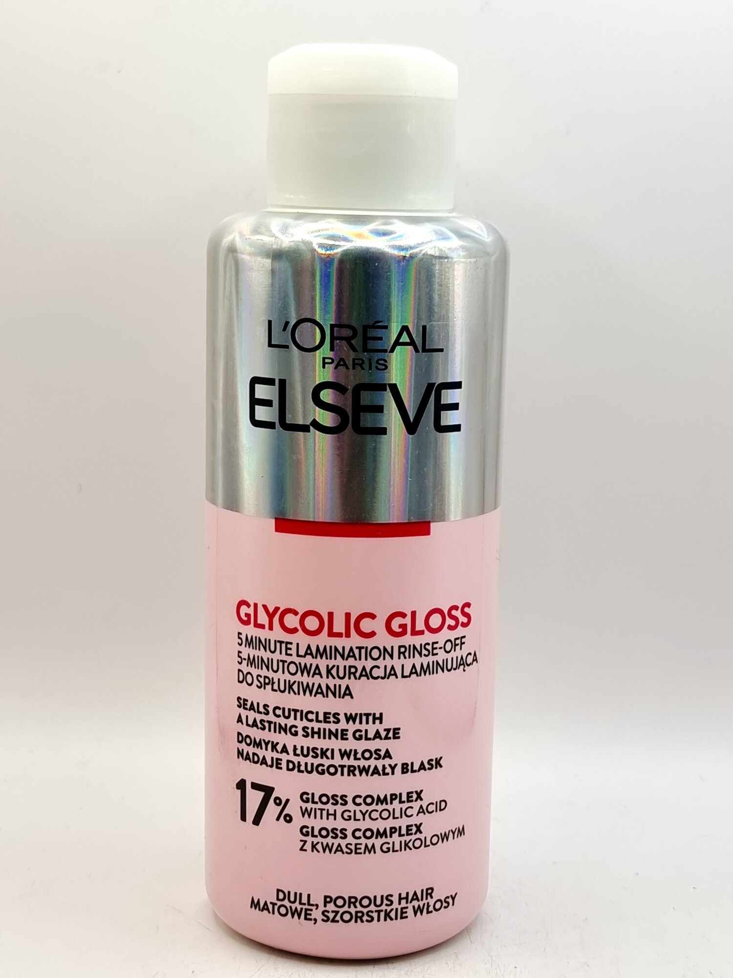 L'Oreal Paris Elseve Glycolic Gloss Средство для ополаскивания для блеска волос 5 минутное, 200 мл (из Финляндии)