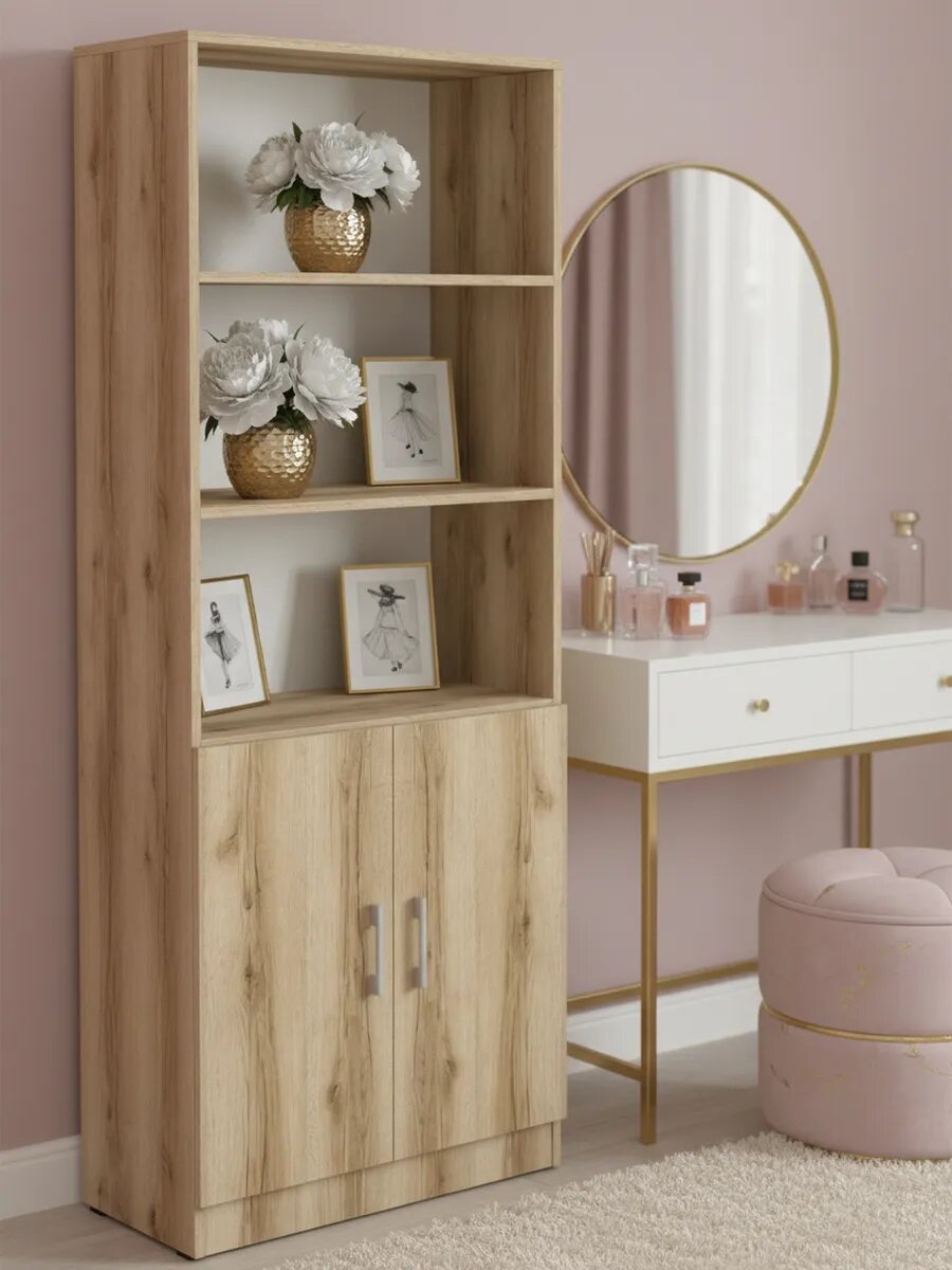 Распашной шкаф FRESTER в прихожую деревянный для одежды с полками, от производителя