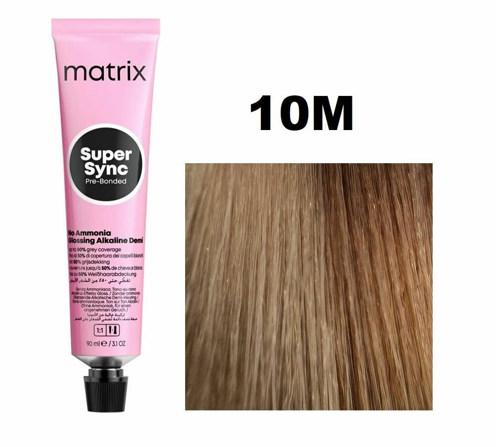 Matrix Краска без аммиака Super Sync 10M очень-очень светлый блондин мокка 90 мл
