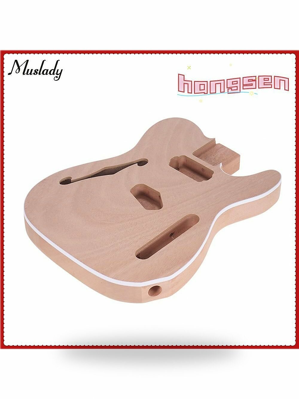 Корпус электрогитары Hangsen из красного дерева, 40 32 4,8 см