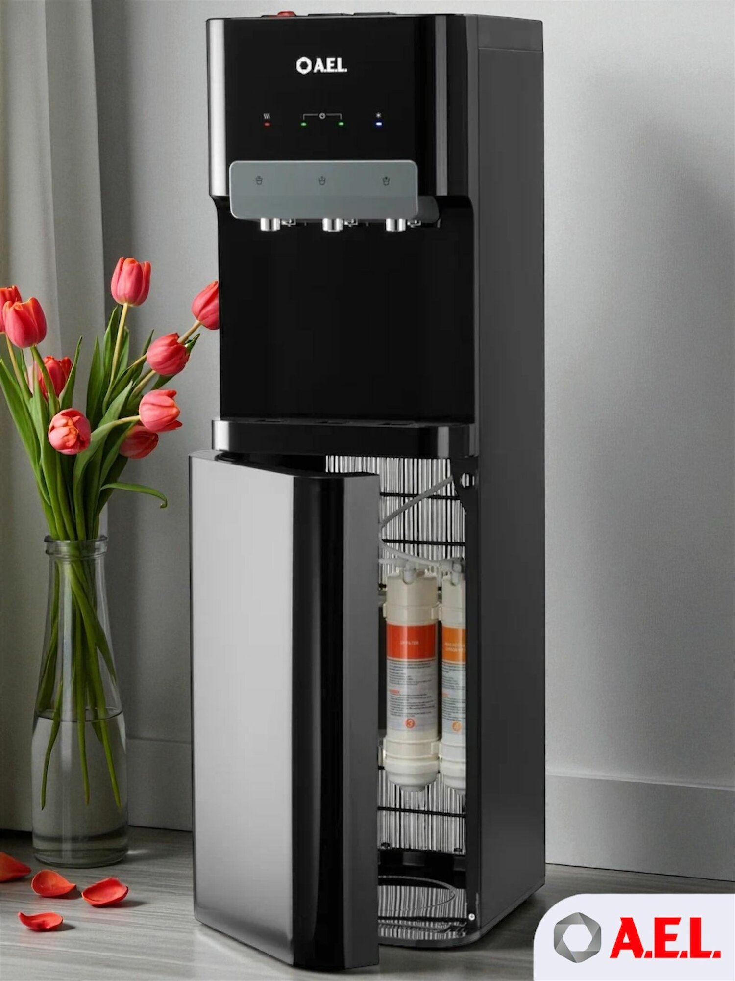 Пурифайер-проточный кулер для воды AEL LC 827s, чёрный