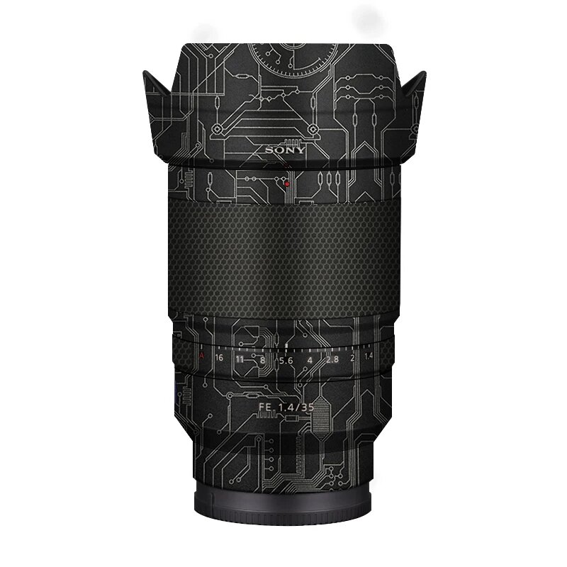 Sony FE 35mm F1.4 ZA Премиум-объектив - Тёмно-золотой с узором схемы