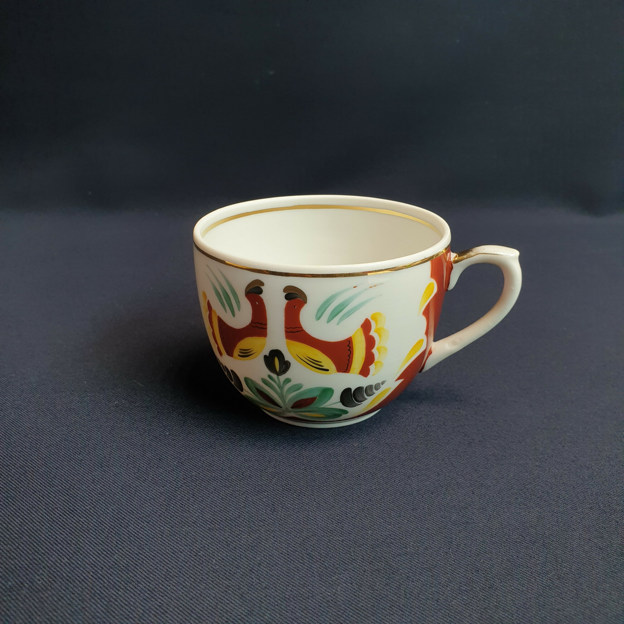 ЧАшка Вербилки, фарфор роспись позолота 220 мл, винтаж СССР