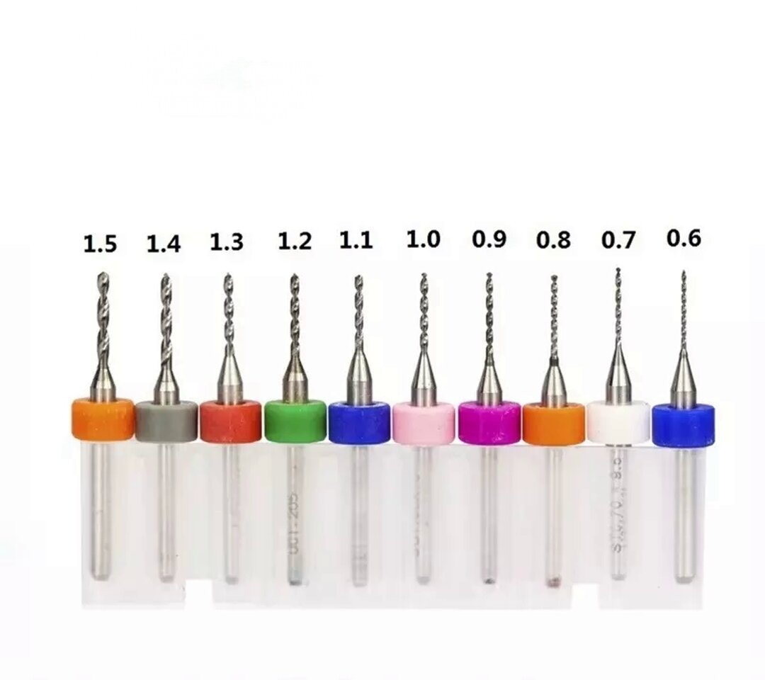 Сверла микро 10 штук + бокс для хранения ( 0,6 - 1,5, мм )