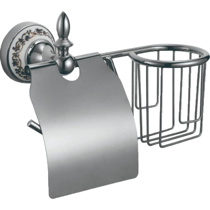 Держатель туалетной бумаги Savol 68а S-L06851A хром, с держателем освежителя воздуха
