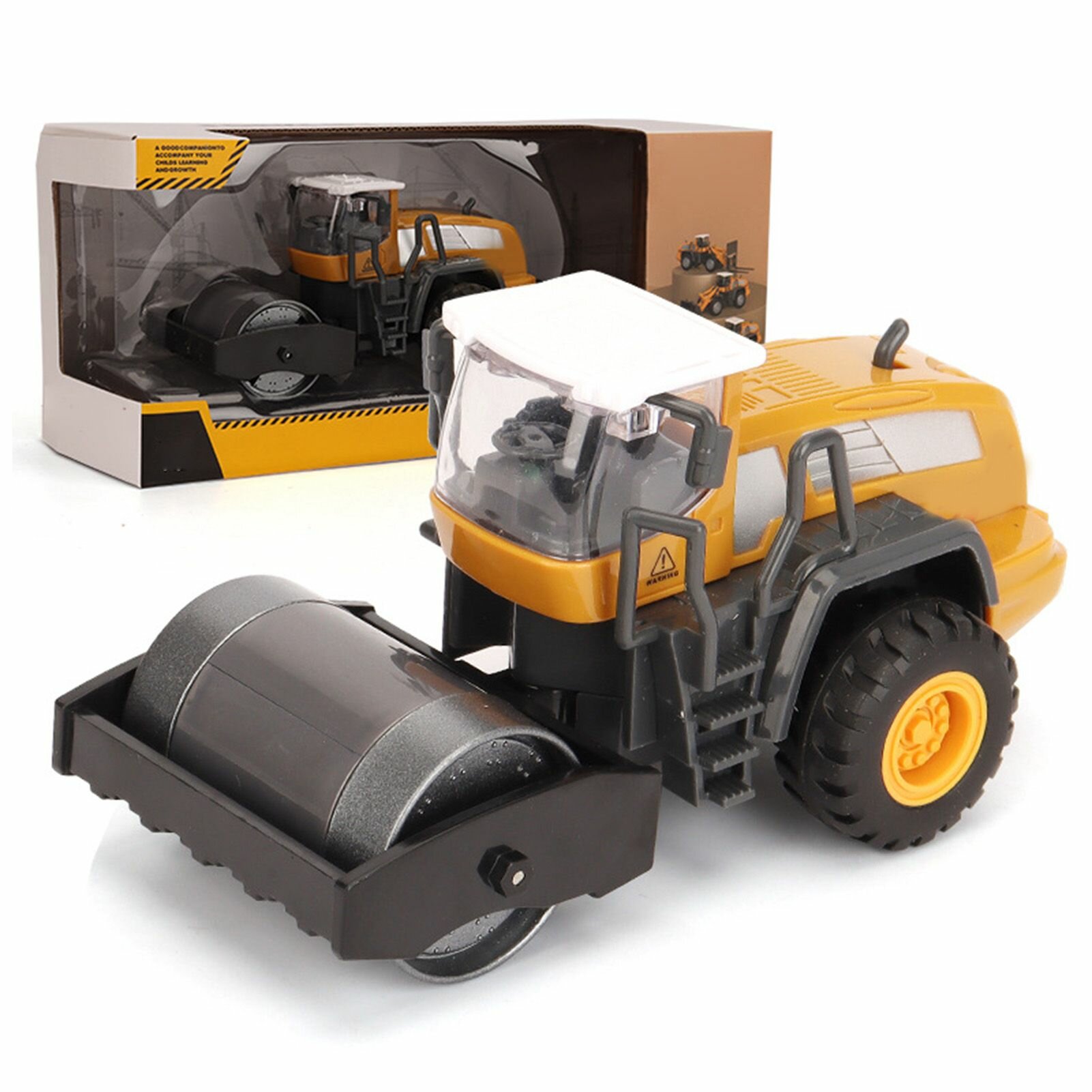 Строительная игрушка "Дорожный каток" 1:55, сплав, игровой набор