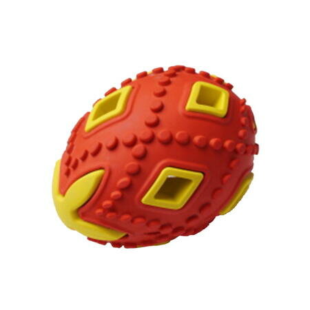 HOMEPET SILVER SERIES 6,2 см х 6,2 см х 8 см игрушка для собак яйцо красно-желтое каучук