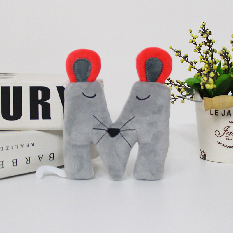 Плюшевые игрушки-бестселлеры для трансграничной торговли: плюшевые брелоки-алфавит «Легенда», 26 кукол-букв английского